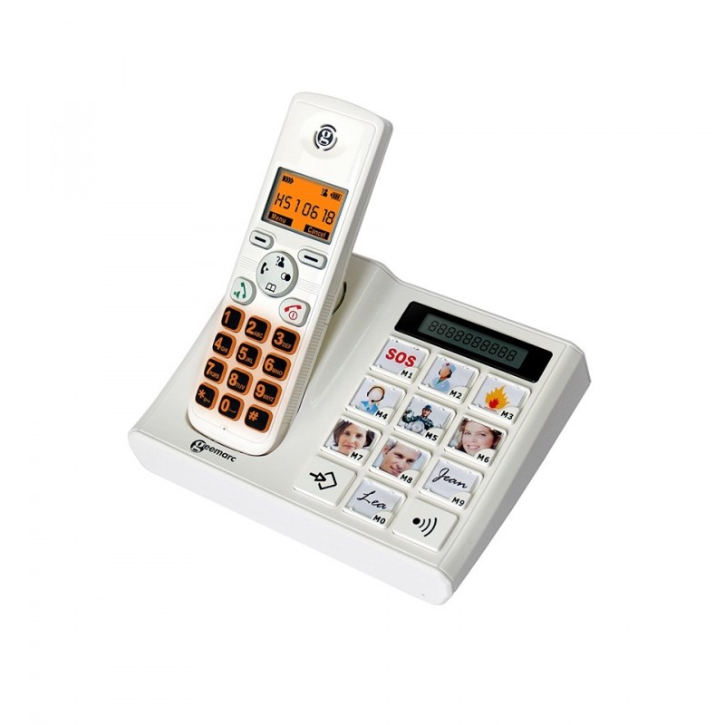 Téléphone sans fil geemarc mydect 100 larges touches