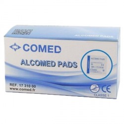 Tampons alcoolisés en boite de 100 pièces